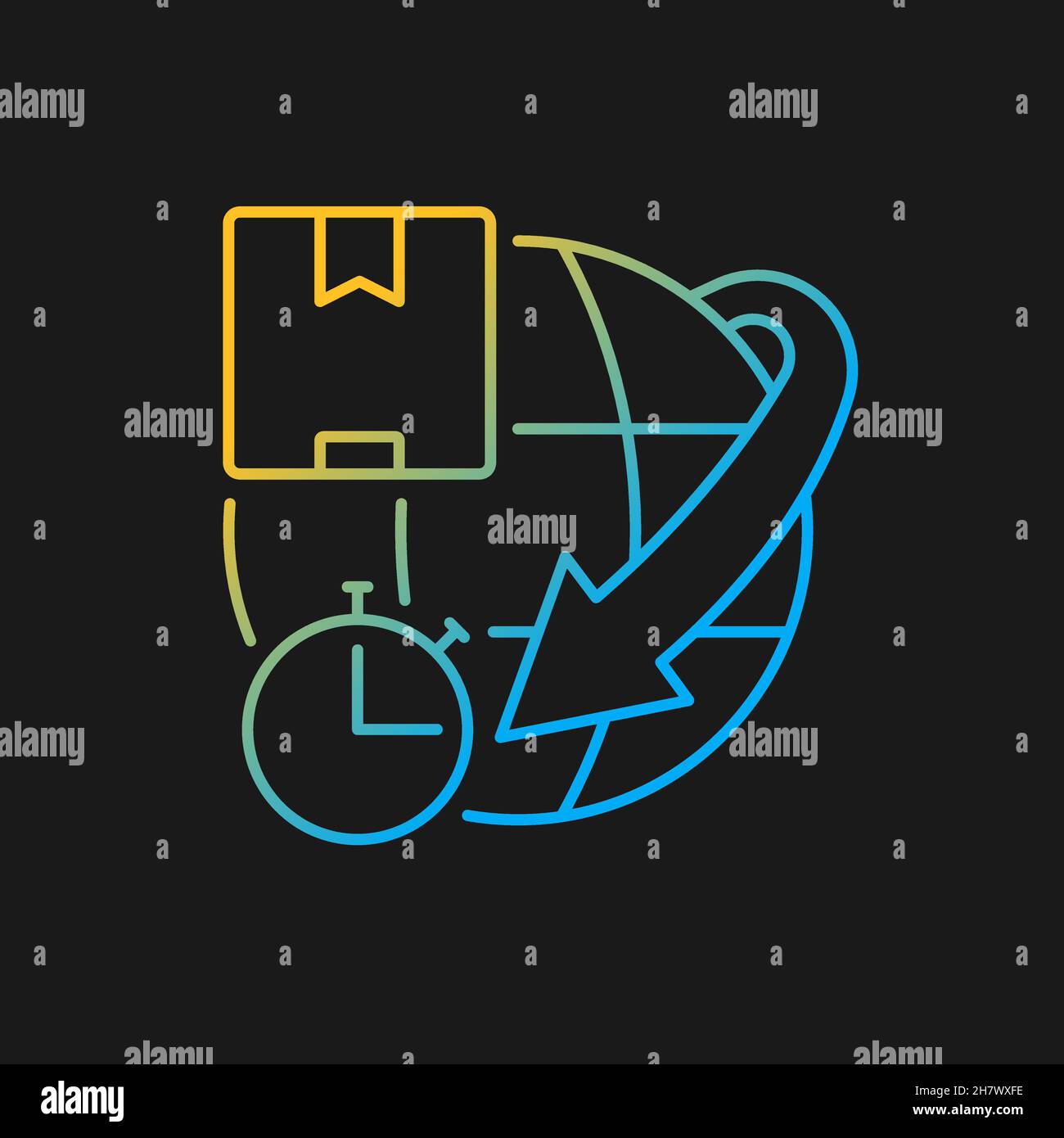 Expedited cargo delivery icon Stock Vector Images - Alamy