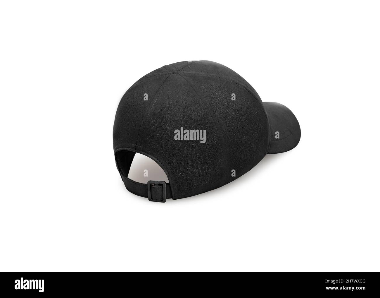 Black baseball cap isolated on white background. Baseball cap in angles ...
