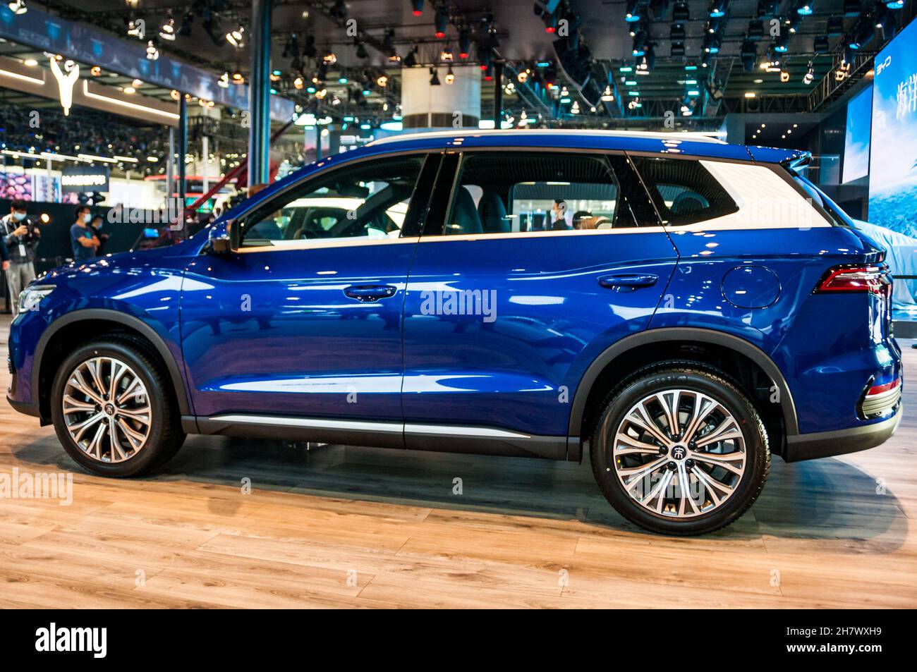 BYD Song Pro DM-i a PHEV SUV seen on display at the 2021 Guangzhou Auto ...