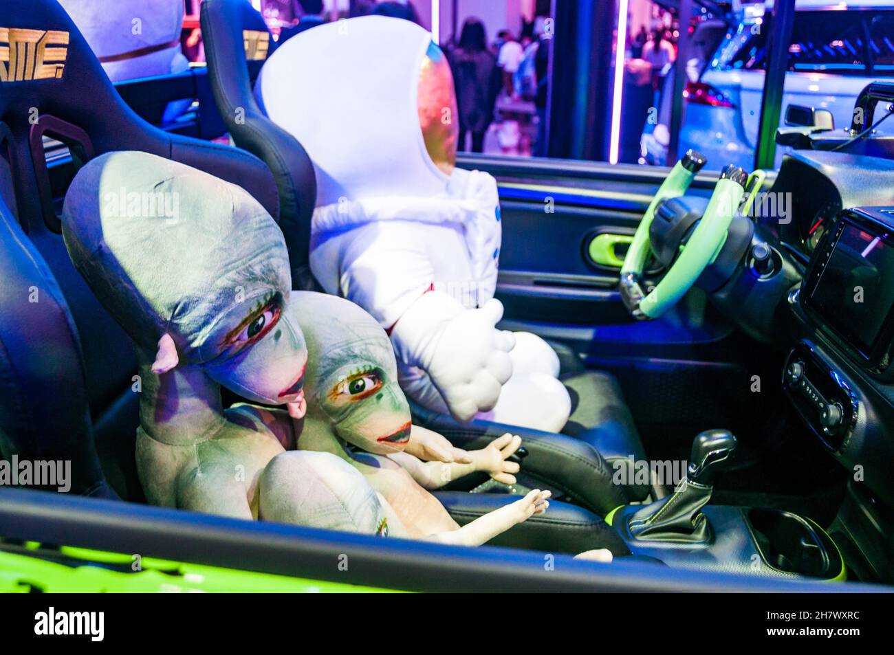 A space exploration Roewe Clever show car complete with astronaut and ...