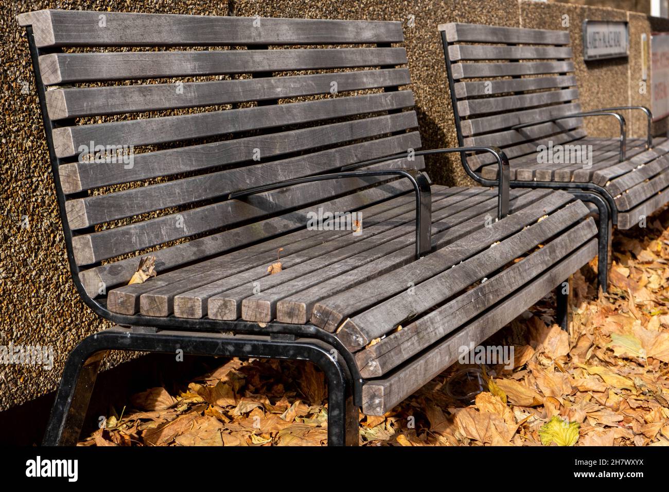 Waterloo seat seating bench hi-res stock photography and images - Alamy