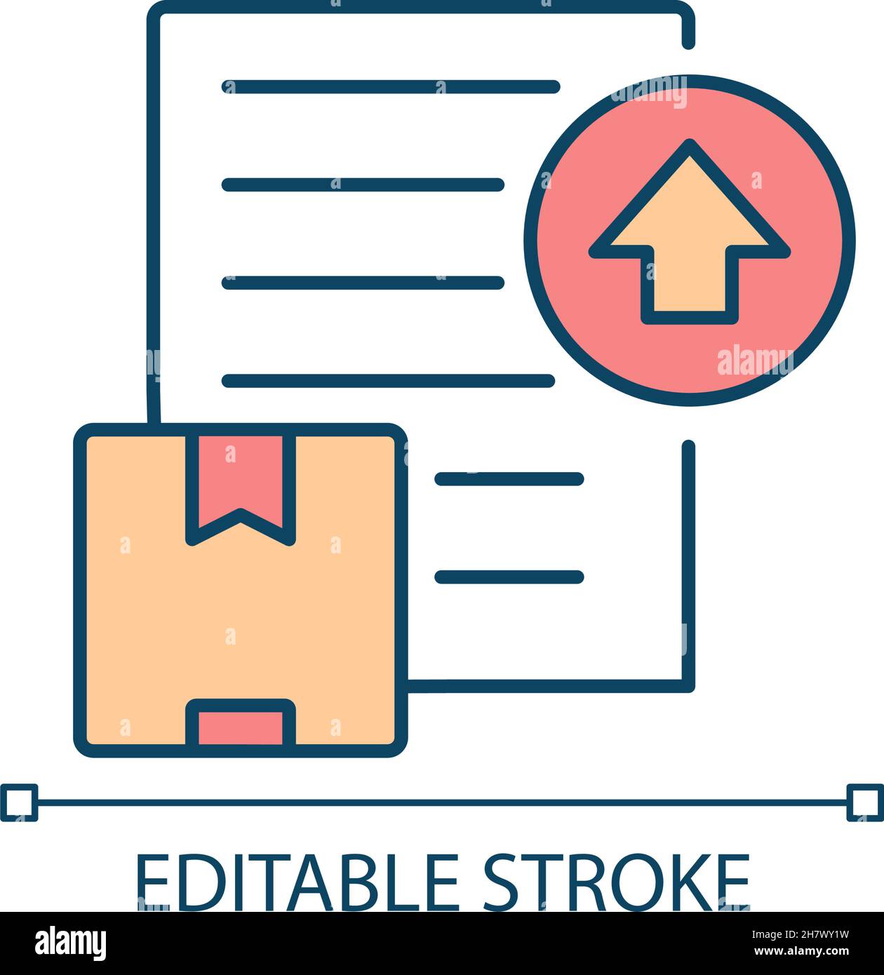 International shipment export license RGB color icon Stock Vector Image ...