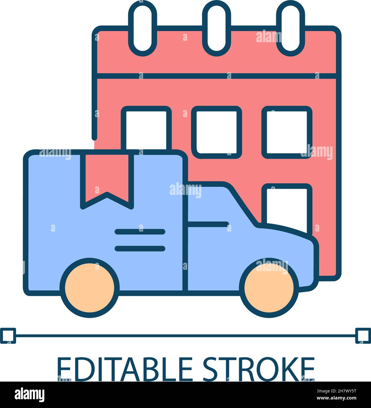 International orders shipping schedule RGB color icon Stock Vector ...