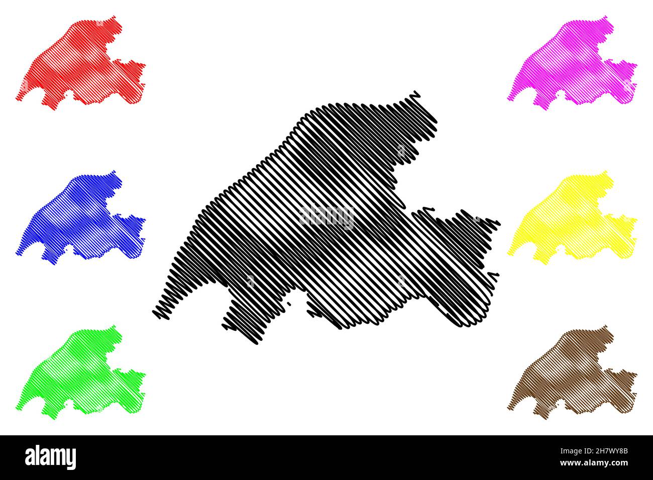 Dibrugarh district (Assam State, Republic of India) map vector ...