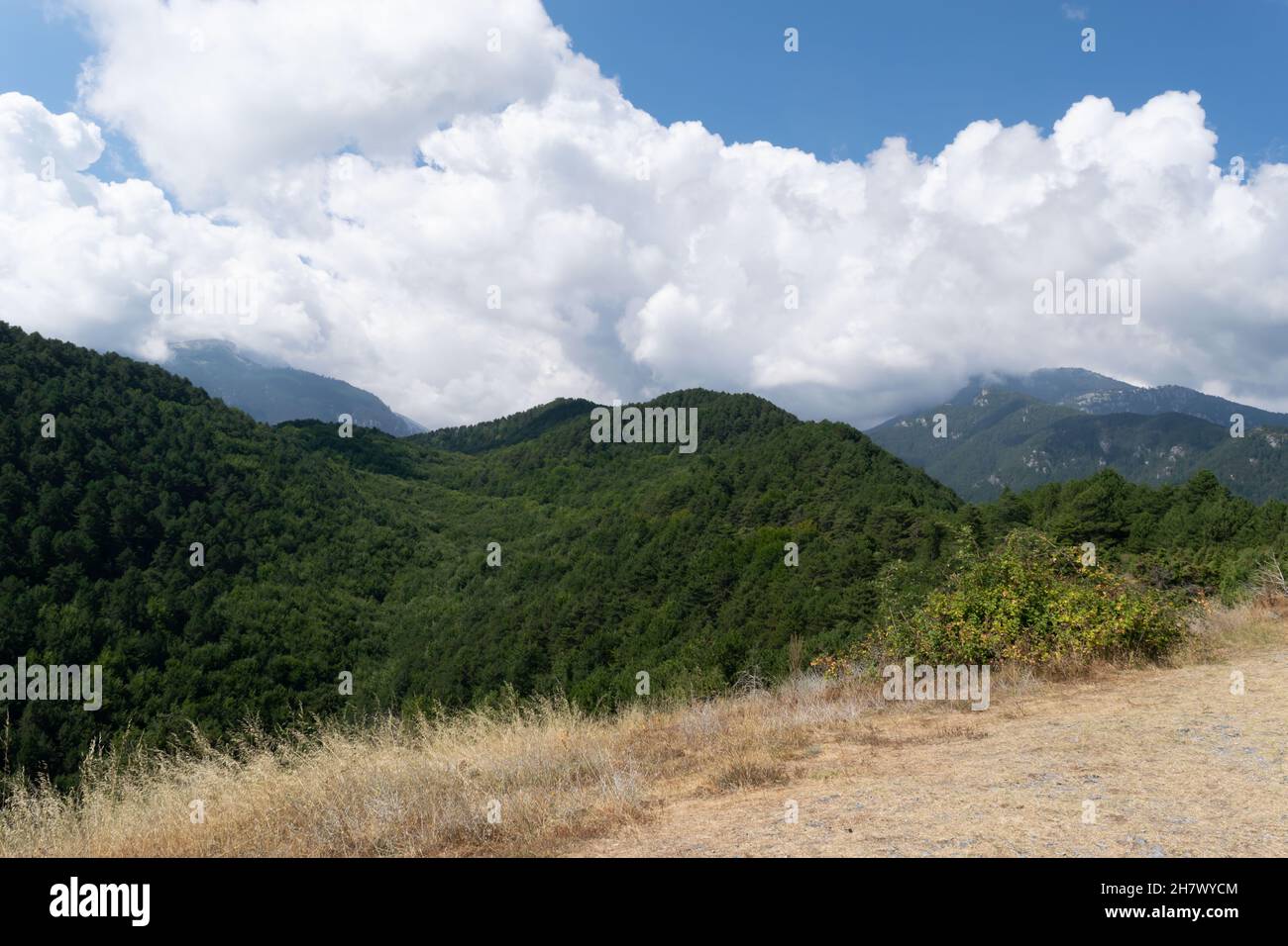 Wonderful view of the mountain range in Olympus Greek National Natural ...