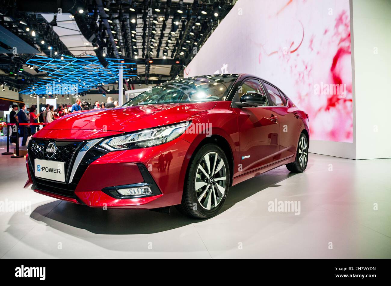 Nissan Sylphy e-Power on display at the 2021 Guangzhou Auto Show ...