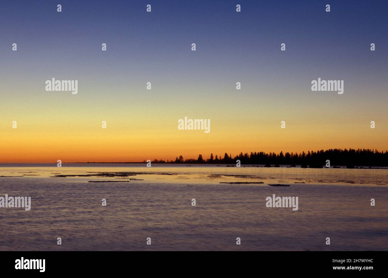 Nightfall, sunset, dusk by the sea in 2004, 2005, analog. Magical sky ...