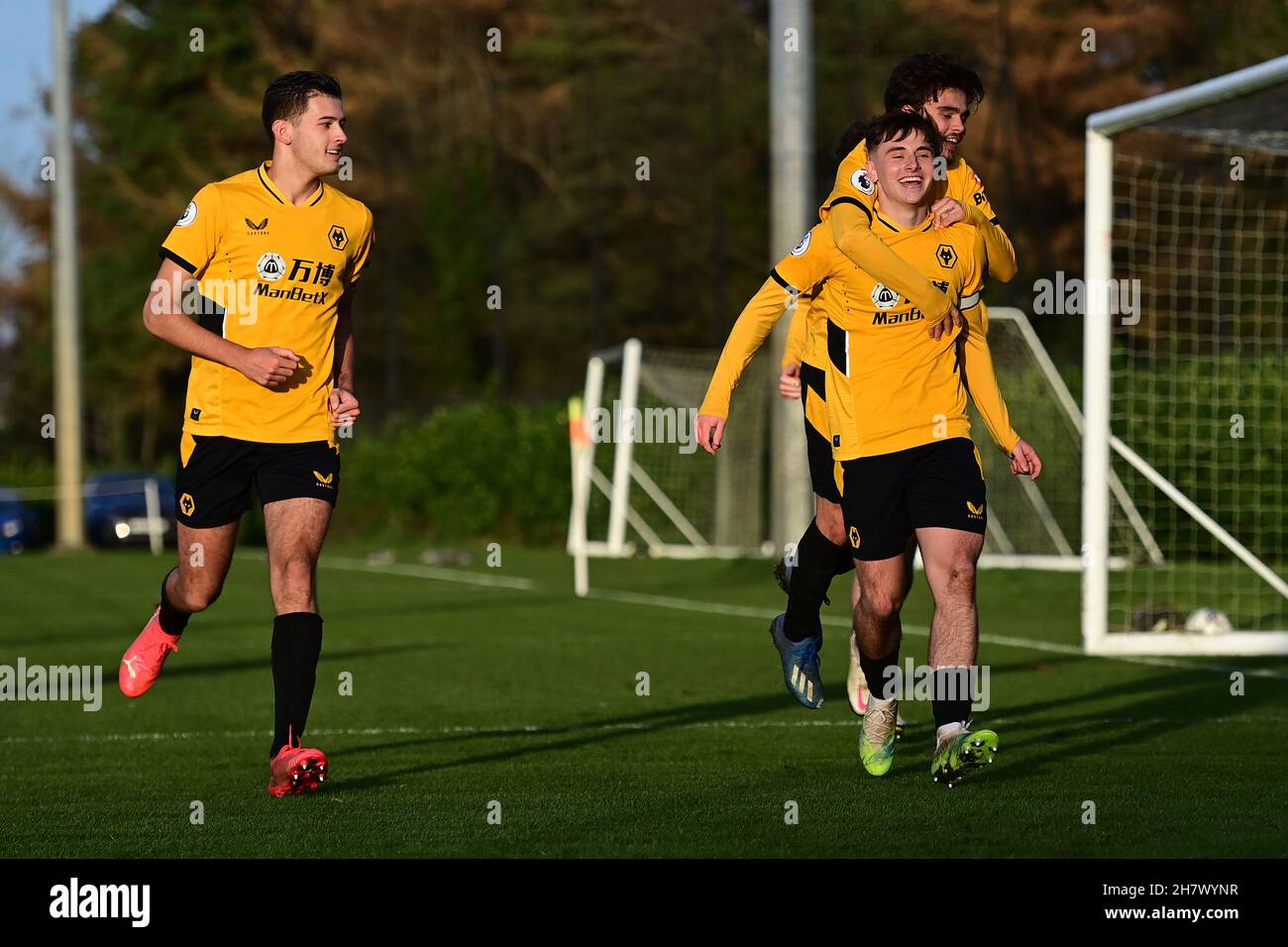 Luke Cundle #10 of Wolverhampton Wanders U23's celebrates scoring his ...