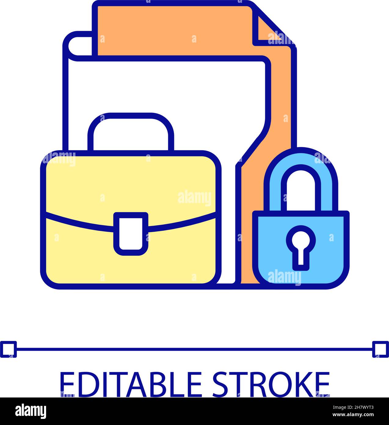 Safe business documents RGB color icon Stock Vector Image & Art - Alamy