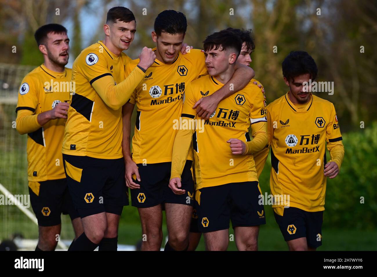 Luke Cundle #10 of Wolverhampton Wanders U23's celebrates scoring his ...