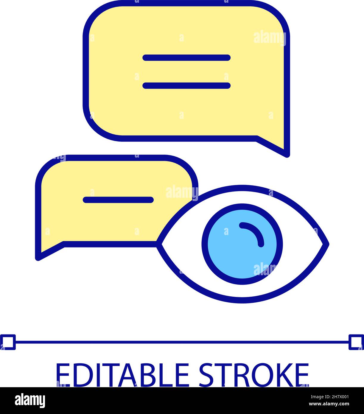 Monitoring chat RGB color icon Stock Vector Image & Art - Alamy