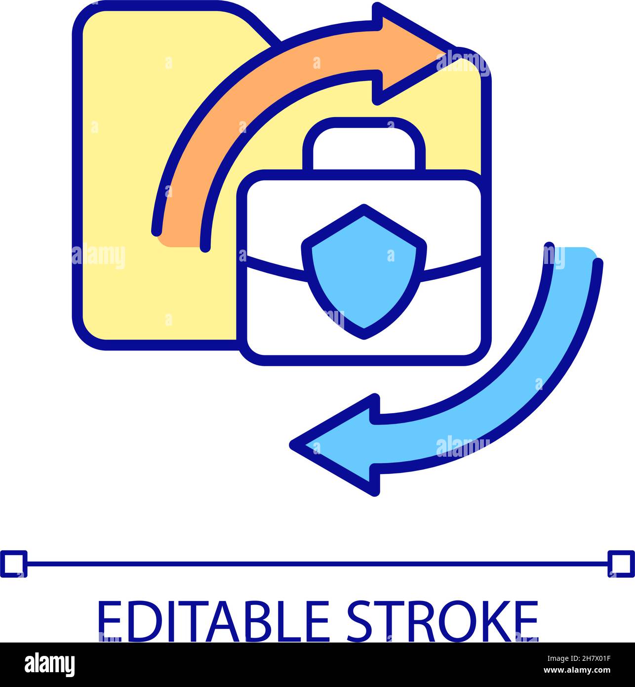 Business files access RGB color icon Stock Vector Image & Art - Alamy