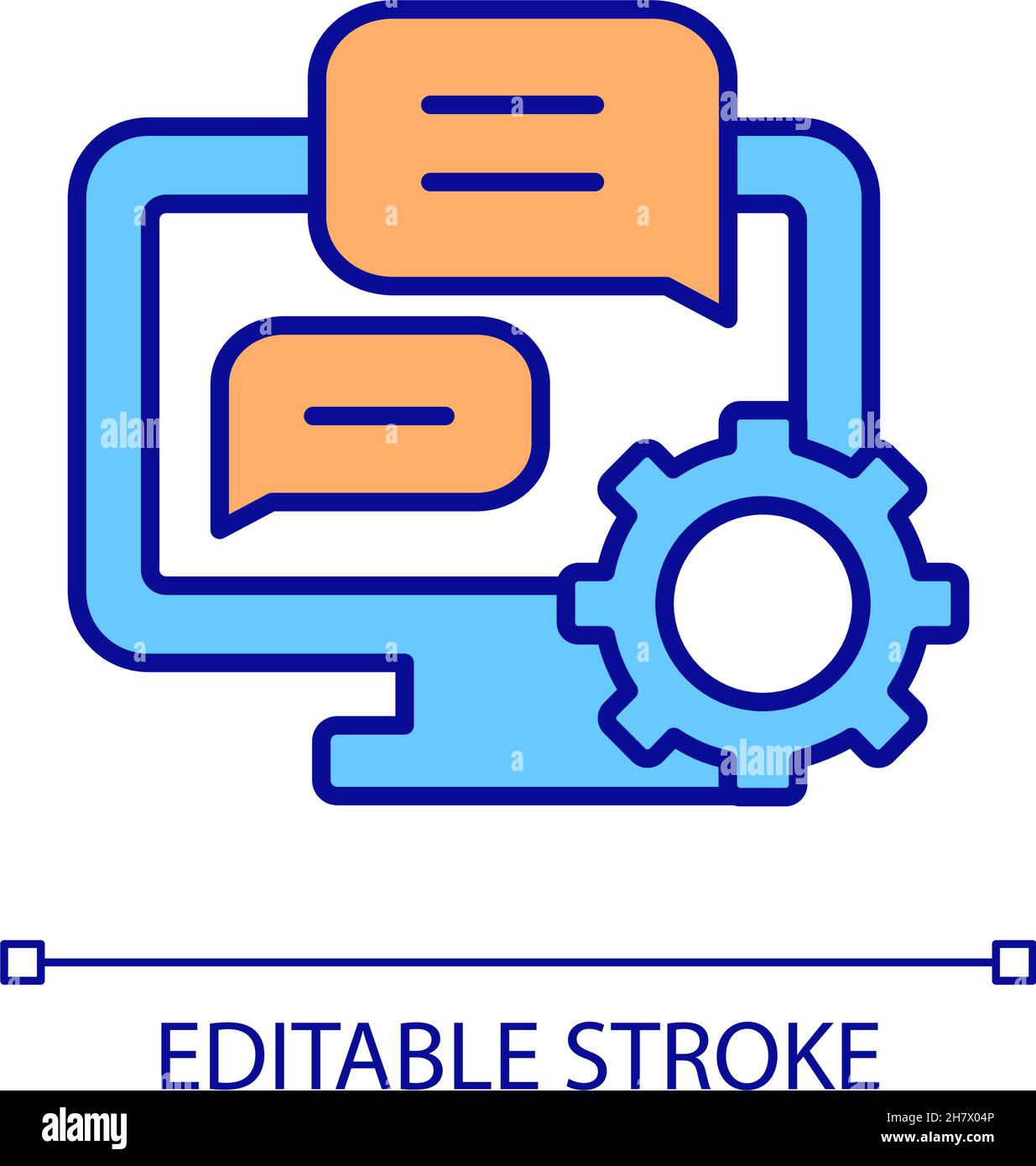 Messaging software RGB color icon Stock Vector Image & Art - Alamy