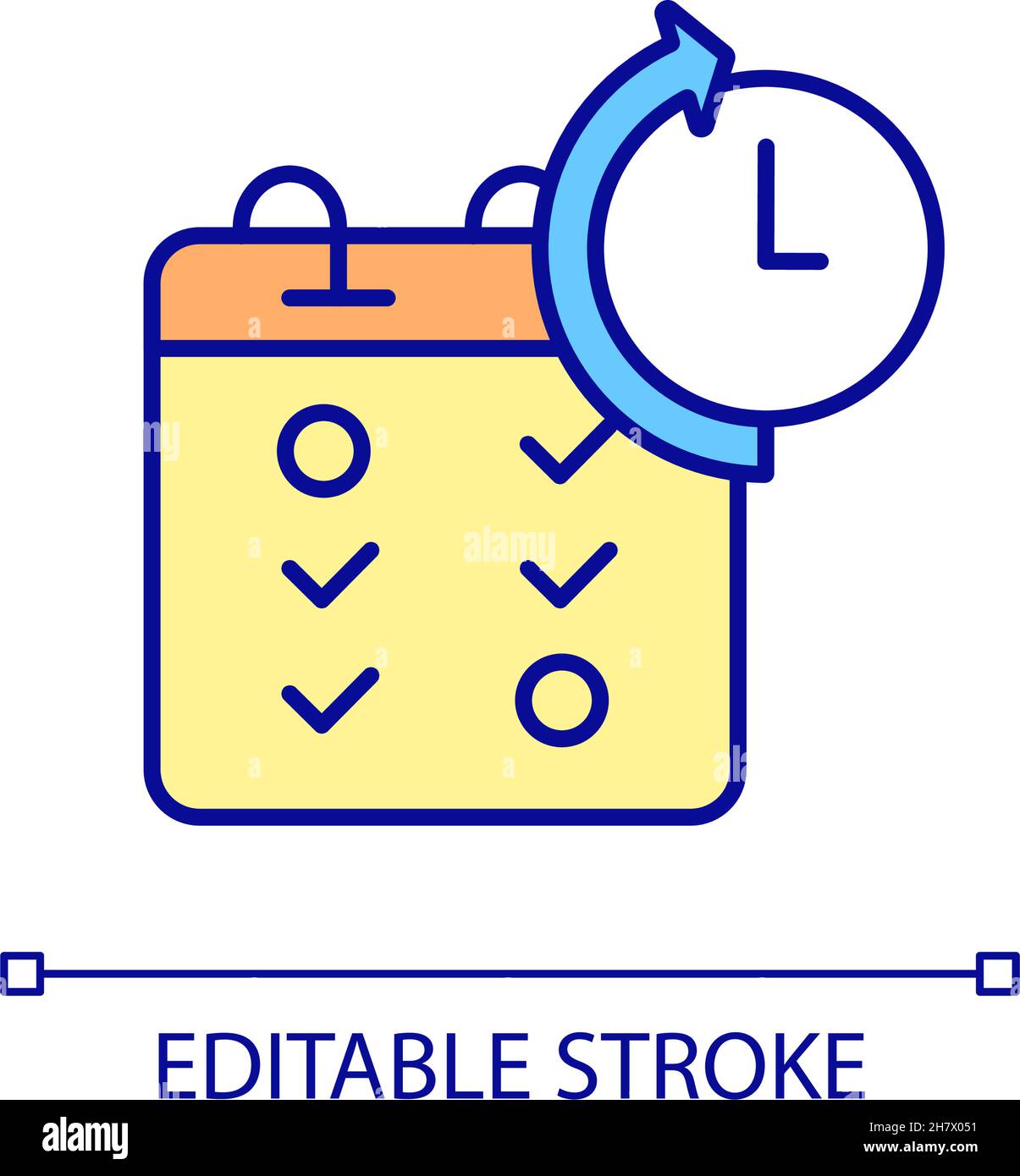 Task schedule RGB color icon Stock Vector Image & Art - Alamy