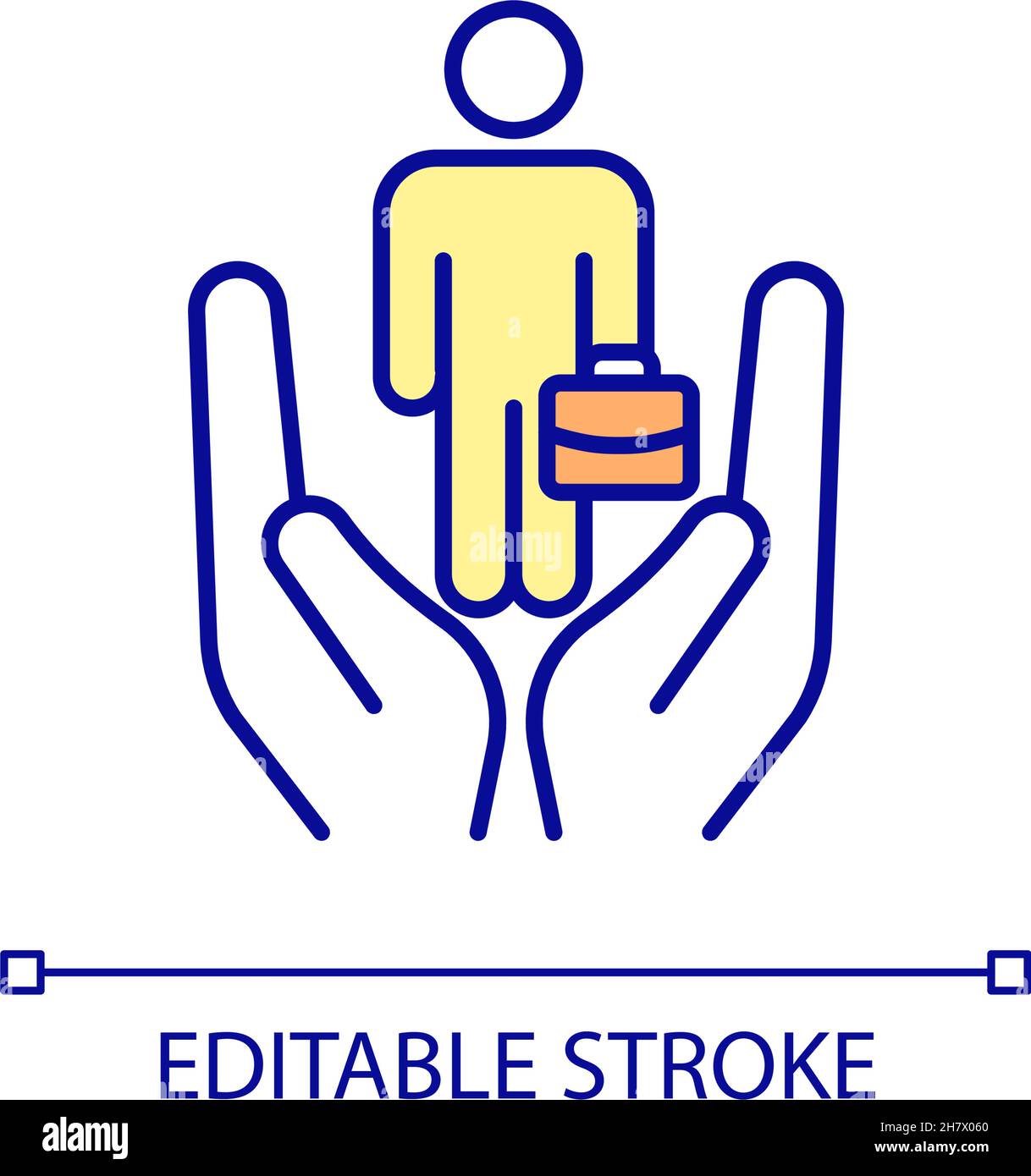 Insurance for employee RGB color icon Stock Vector Image & Art - Alamy