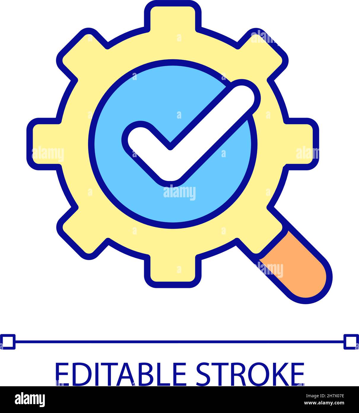 System check success RGB color icon Stock Vector Image & Art - Alamy