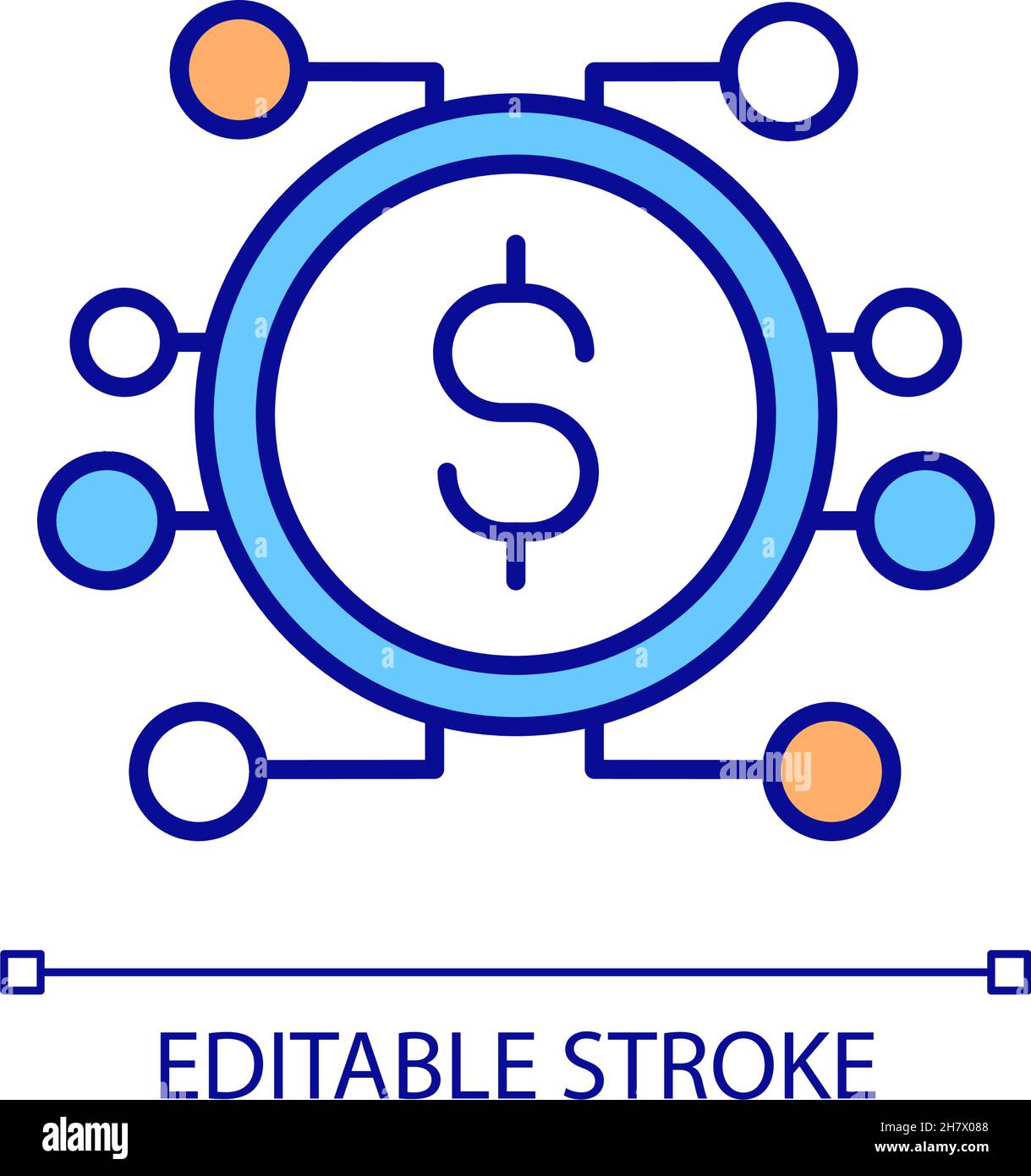 Digital coin RGB color icon Stock Vector Image & Art - Alamy