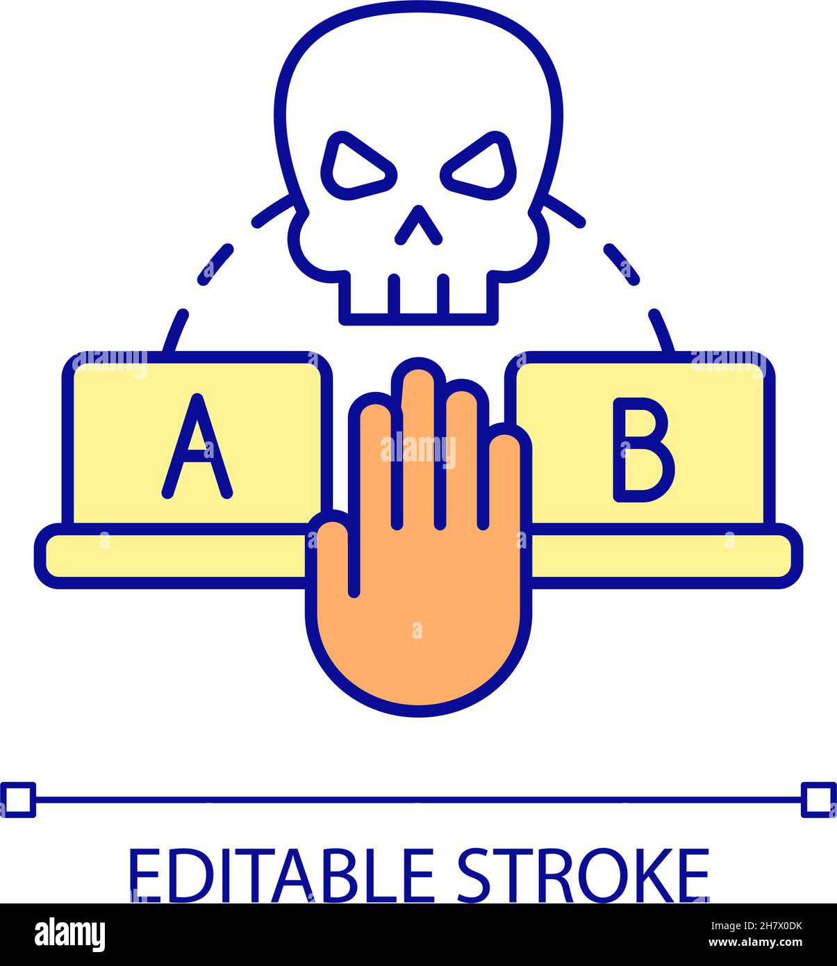 Malware threat on server RGB color icon Stock Vector Image & Art - Alamy