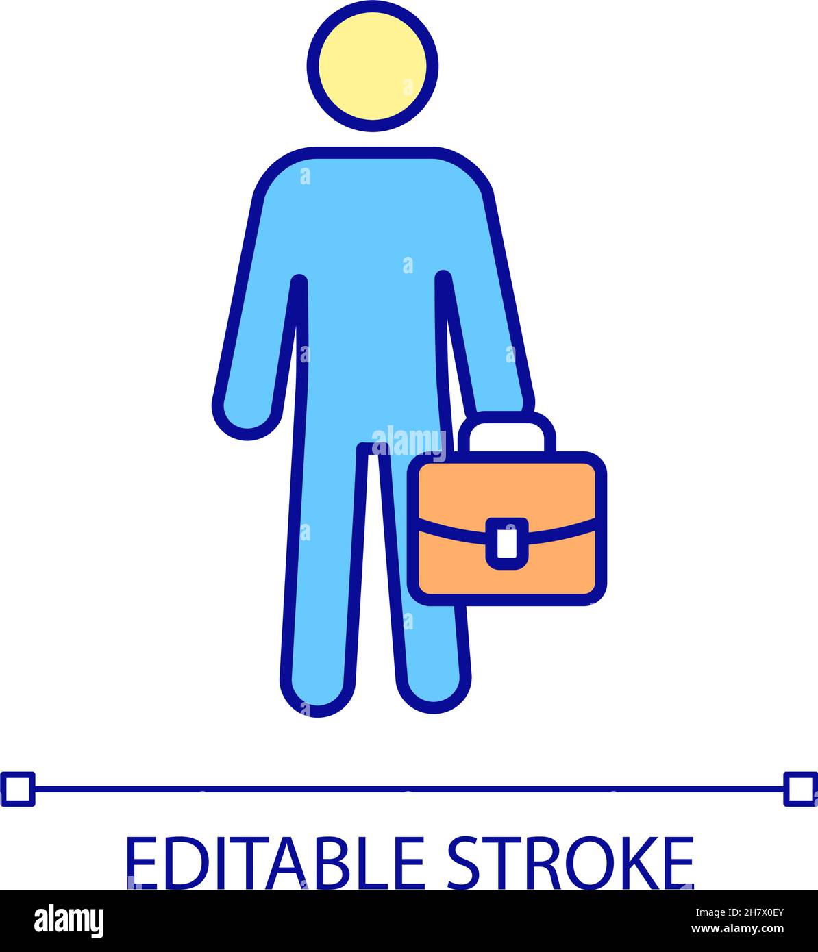 Business man RGB color icon Stock Vector Image & Art - Alamy