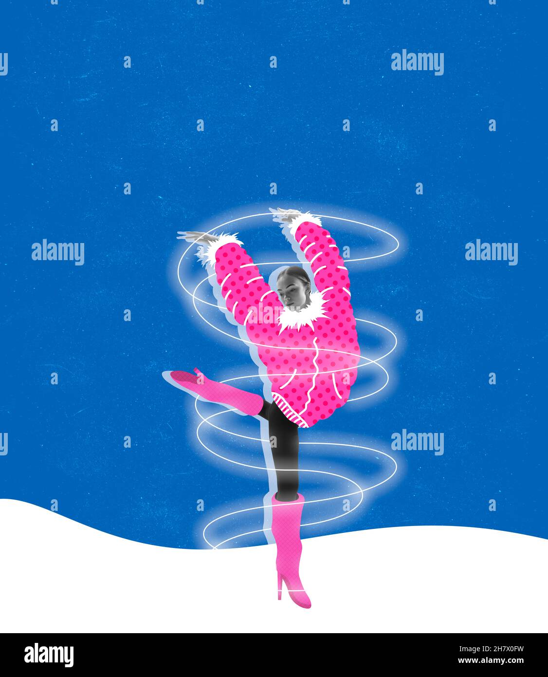 Contemporary art collage. Inspiration, idea, trendy urban magazine ...