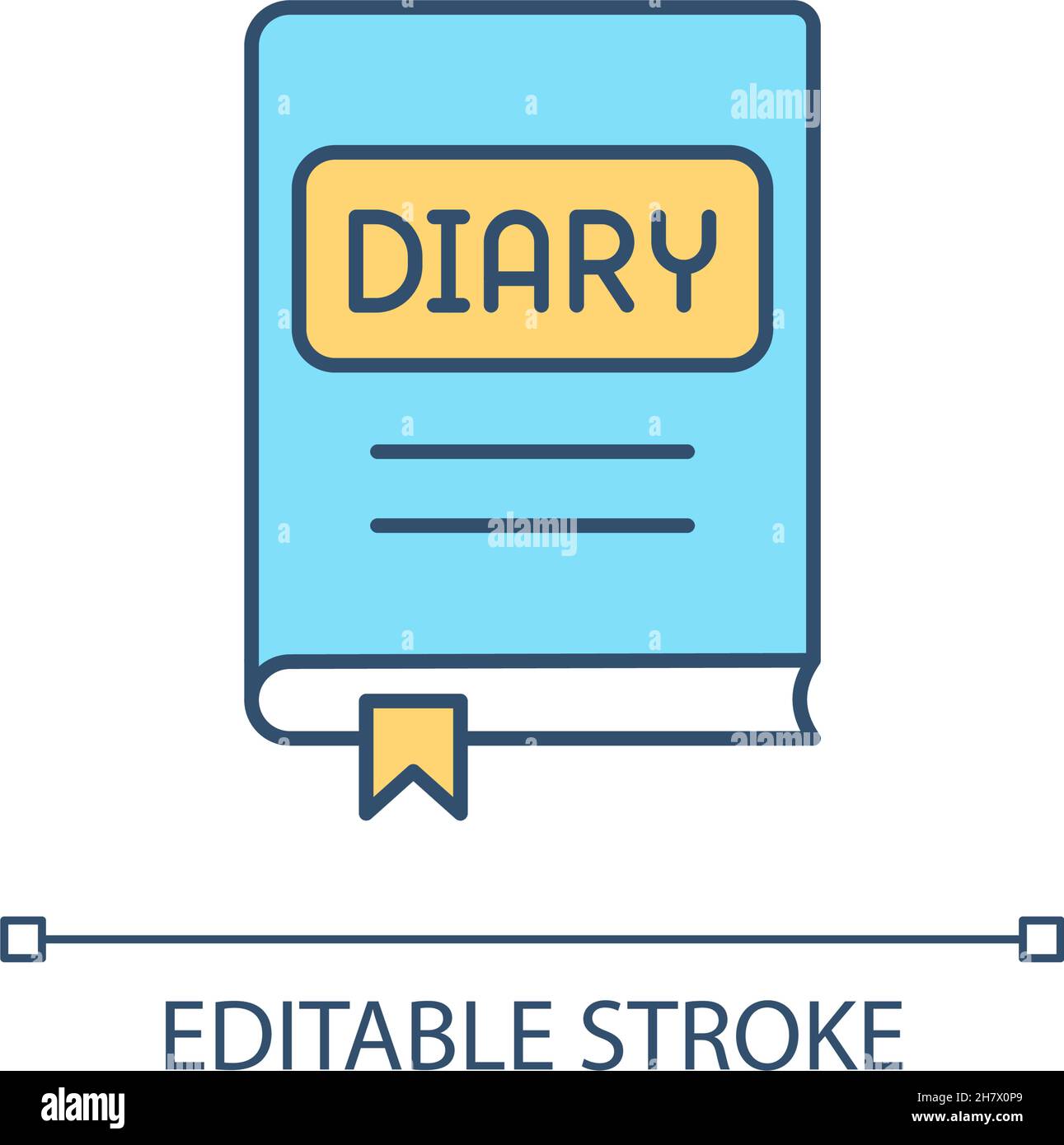 Diary RGB color icon Stock Vector Image & Art - Alamy