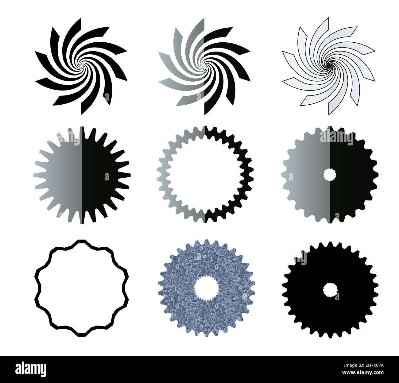 Dark gray and white icons Cut Out Stock Images & Pictures - Alamy