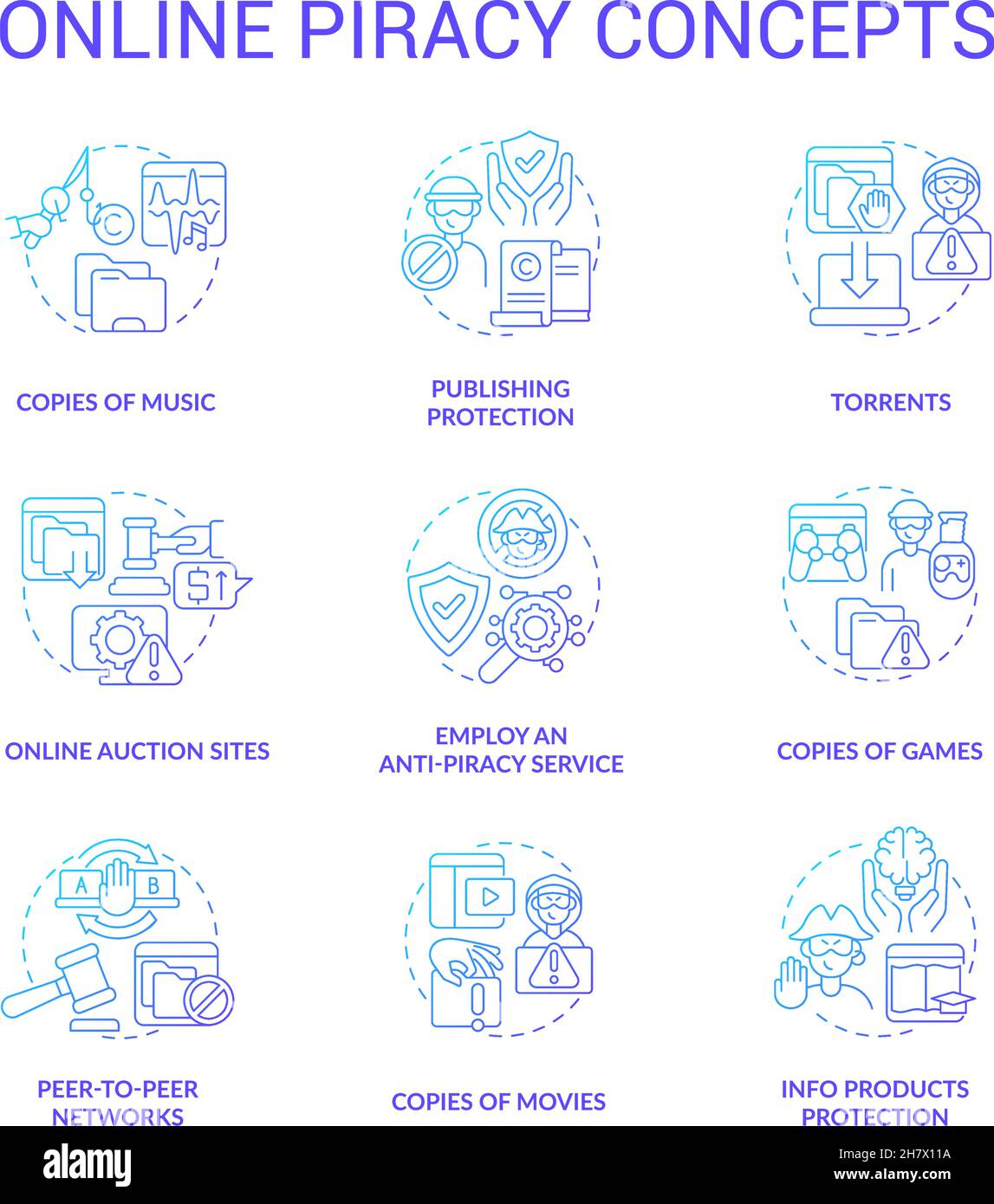 Illegal use of copyrighted software hi-res stock photography and images ...