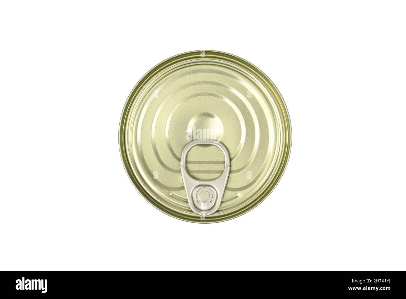 Tin of food, top view texture Stock Photo - Alamy