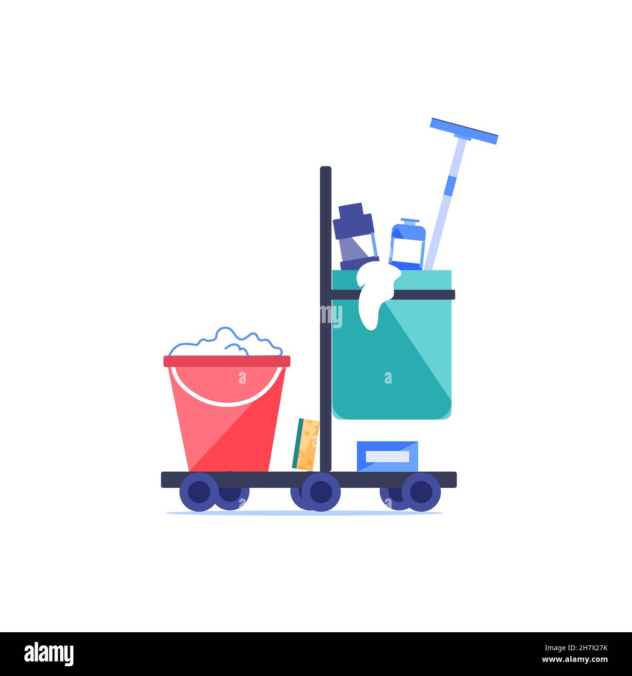 Flat cartoon equipment tools for cleaning,hygiene and keeping clean ...