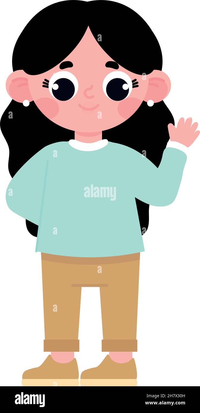 cute girl character Stock Vector Image & Art - Alamy