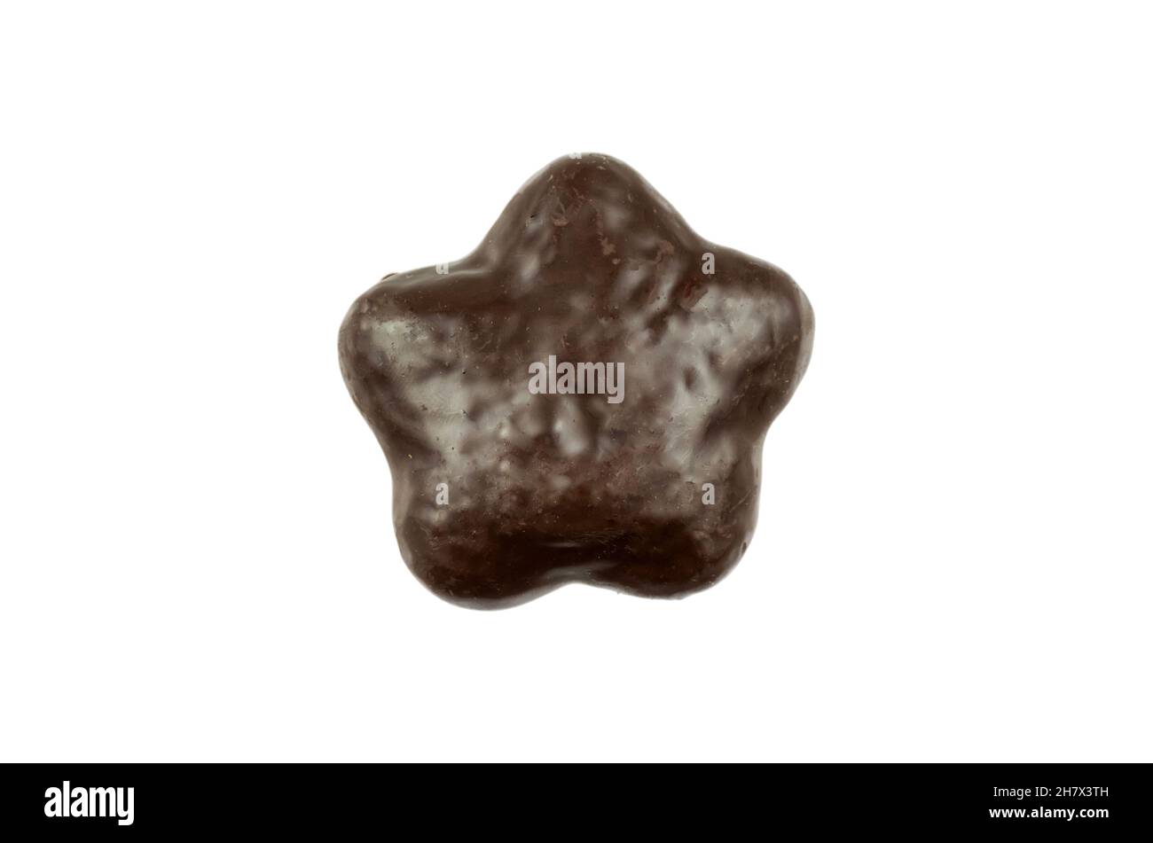 Chocolate star, isolated on white Stock Photo - Alamy