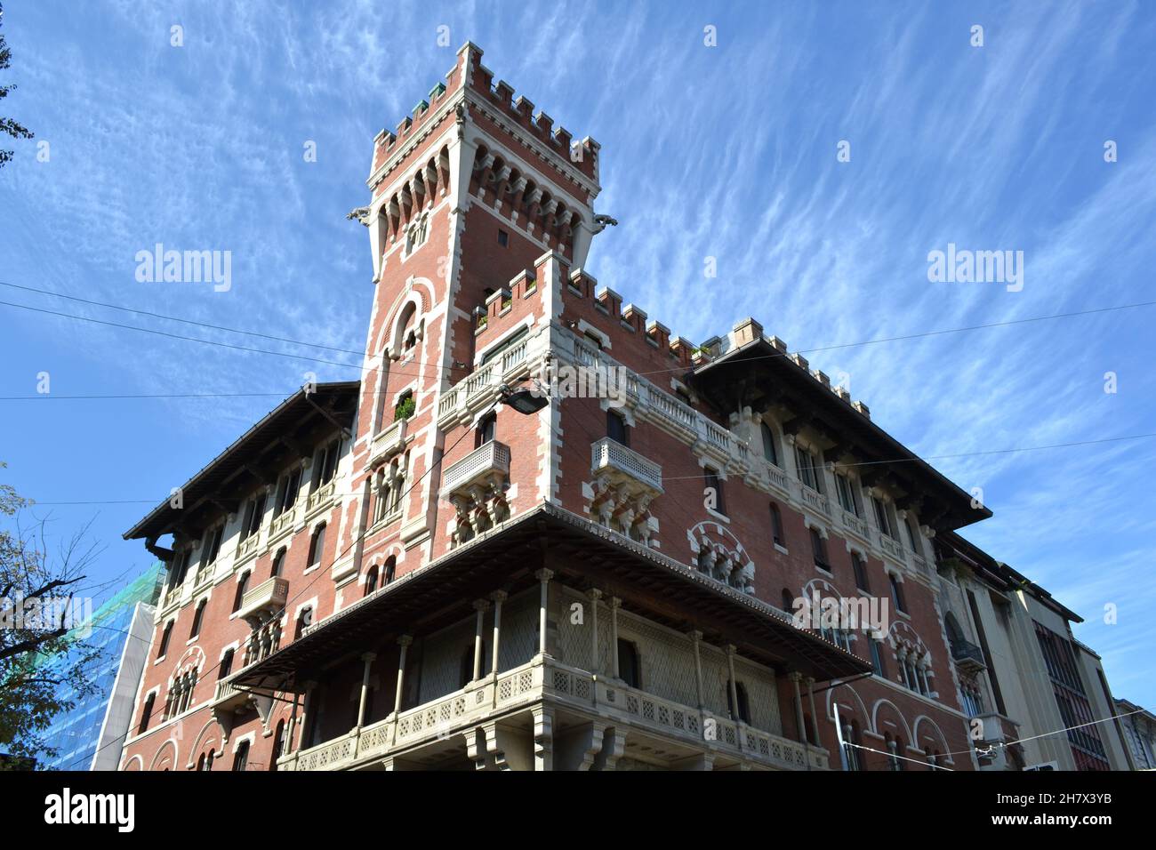 Milan, Italy - September 25, 2015: Castello Cova or Palazzo Viviani ...
