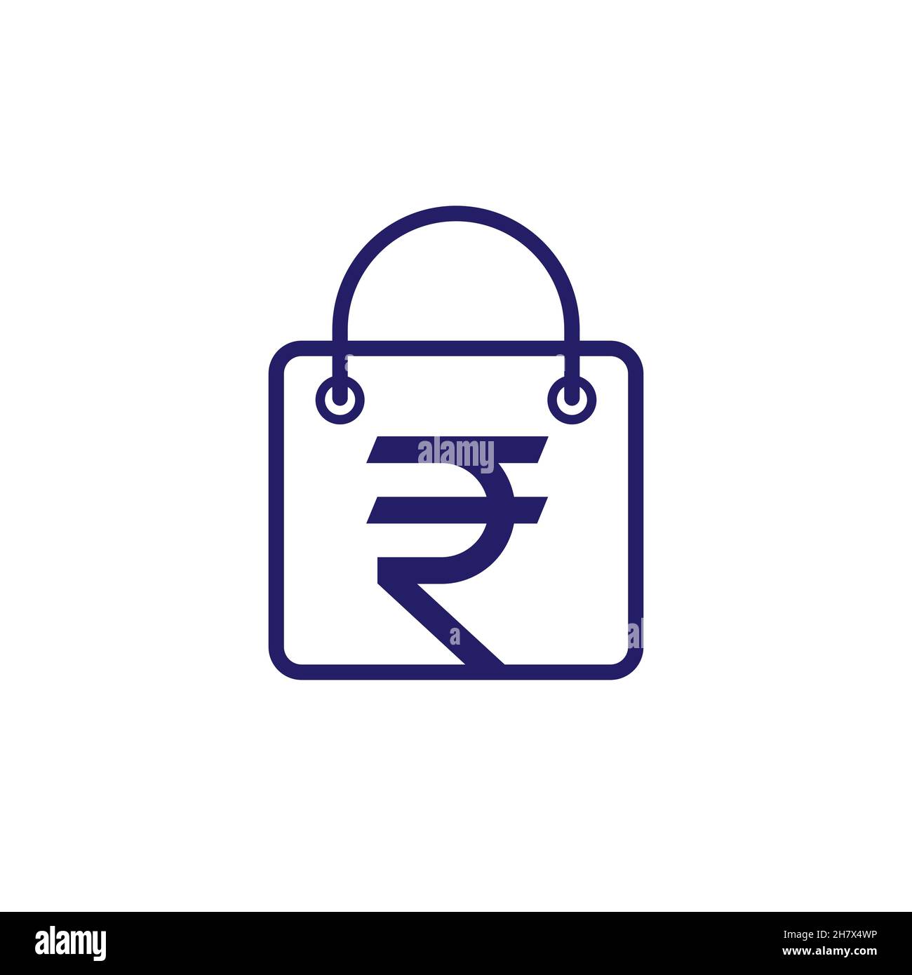 Shopping bag icon with rupee, vector Stock Vector Image & Art - Alamy