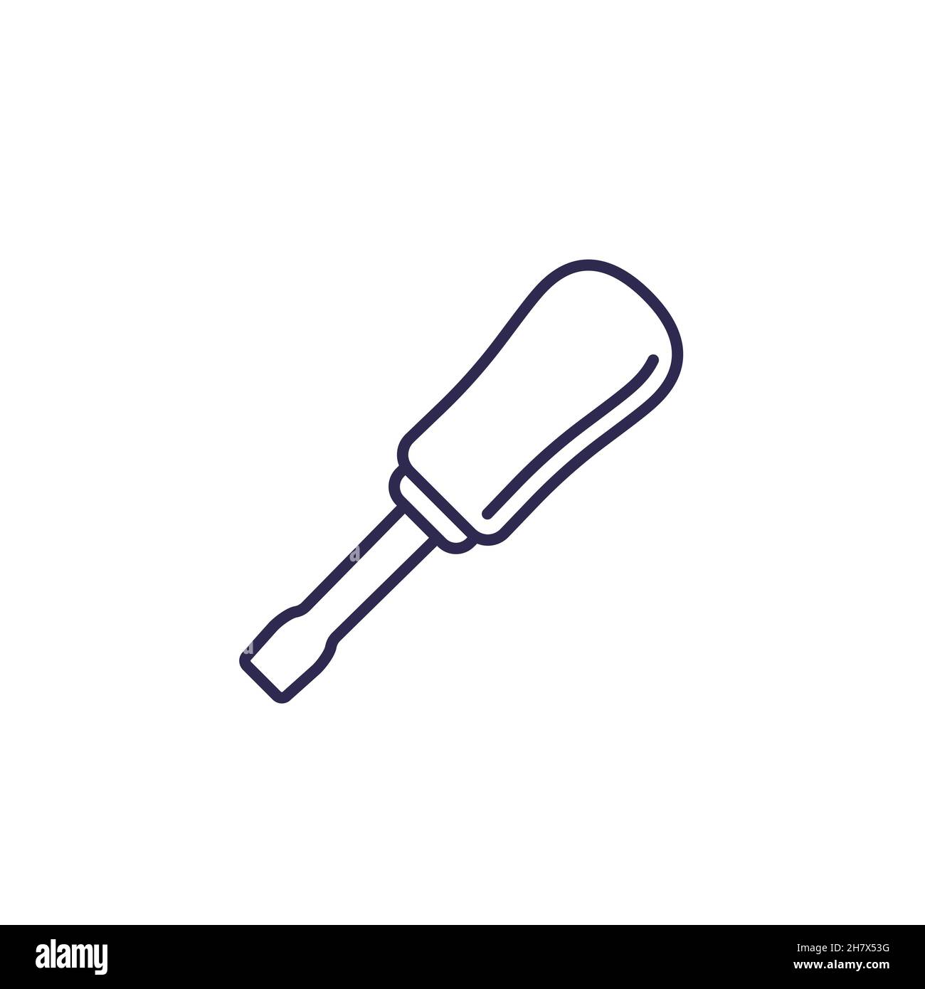screwdriver icon, fix tool line vector Stock Vector Image & Art - Alamy