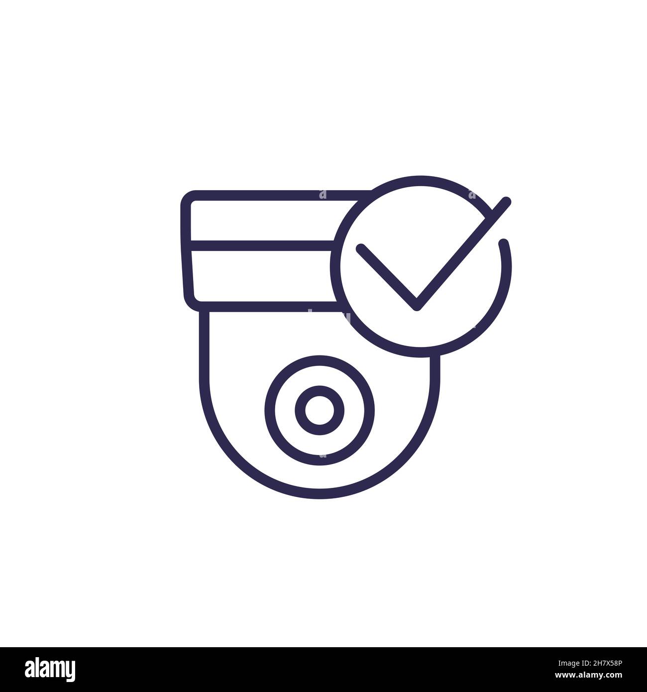ip camera line icon with a checkmark Stock Vector Image & Art - Alamy