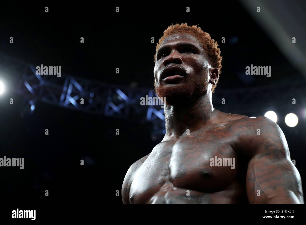 Mikael Lawal during his cruiserweight fight against Leonardo Damian ...