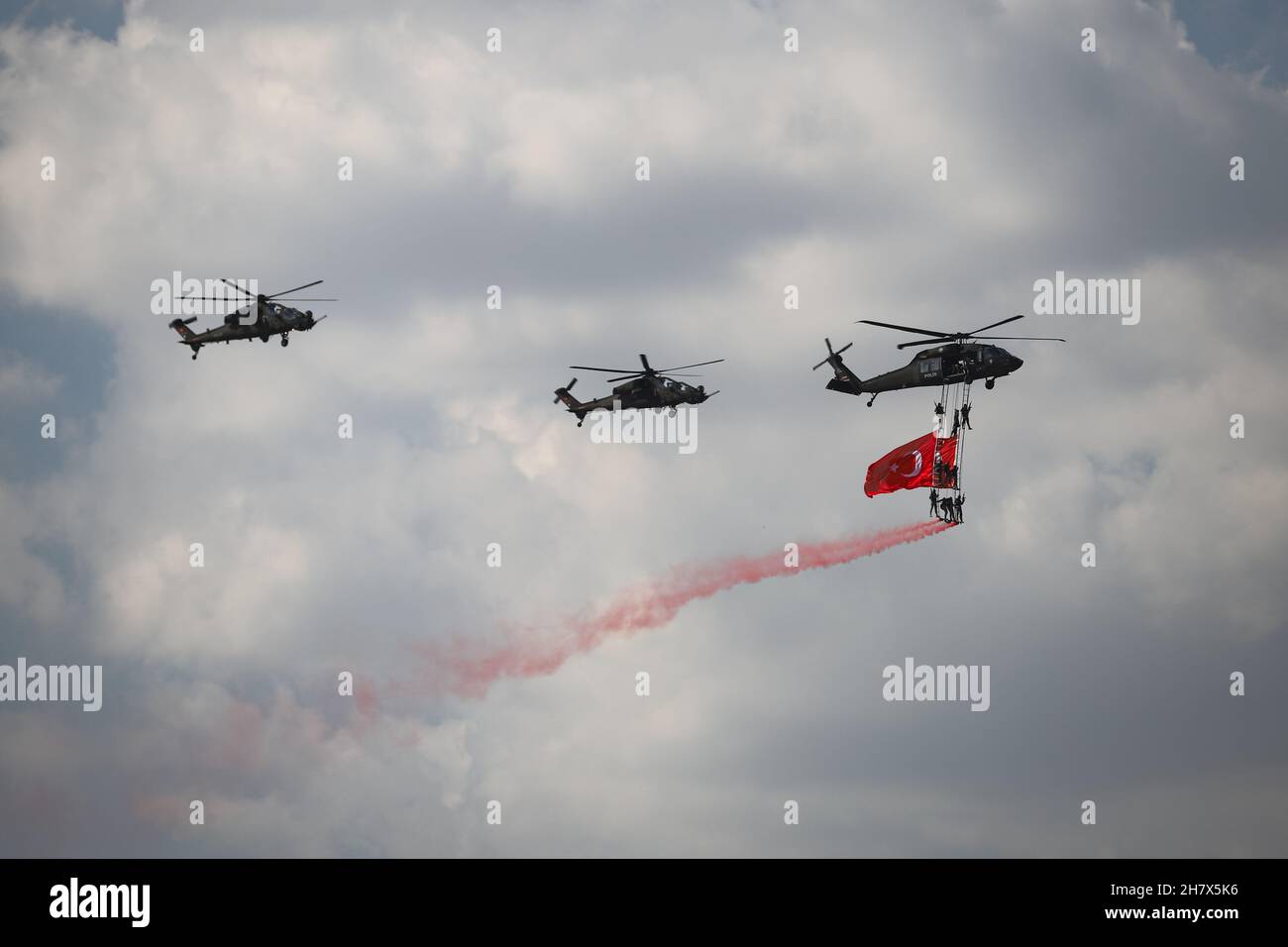 ANKARA, TURKEY - JUNE 26, 2021: Turkish Police Force Helicopters ...
