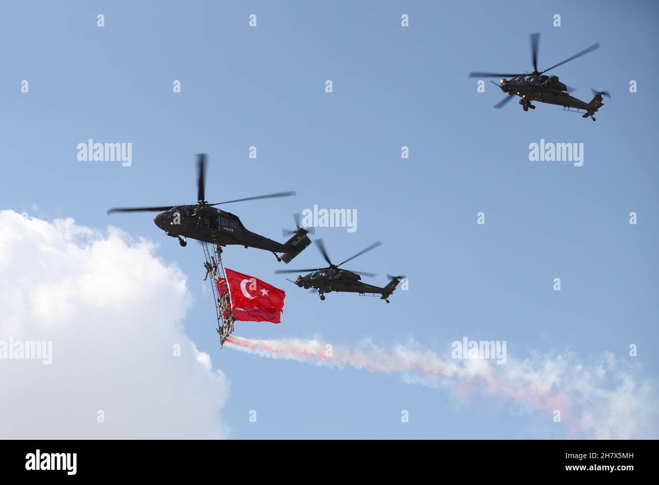 ANKARA, TURKEY - JUNE 26, 2021: Turkish Police Force Helicopters ...