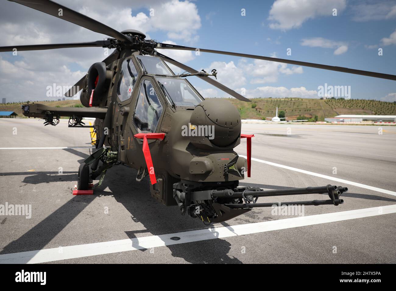 ANKARA, TURKEY - JUNE 26, 2021: Turkish Police Force Atak T-129 ...