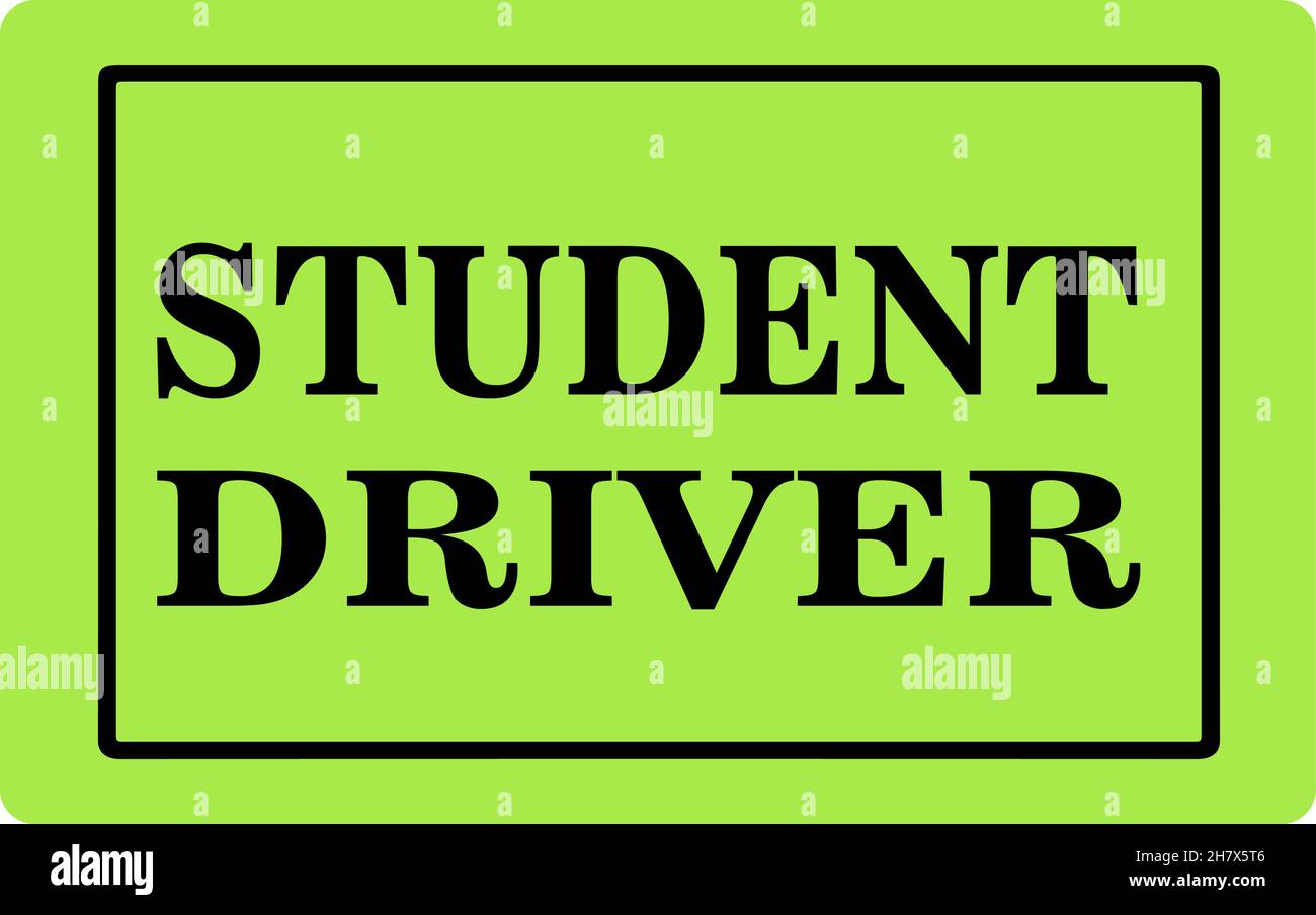 Student driver sign, vector illustration Stock Vector Image & Art - Alamy