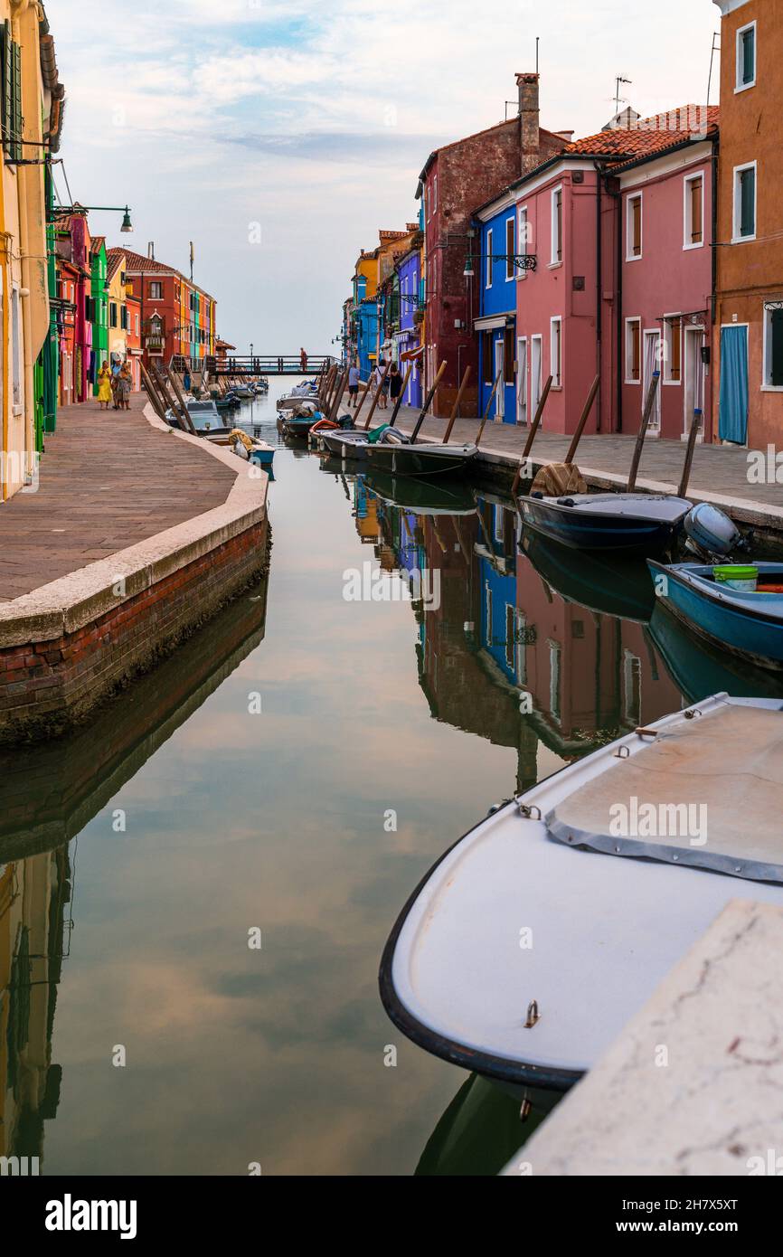 The magical colors of Burano and the Venice lagoon Stock Photo - Alamy