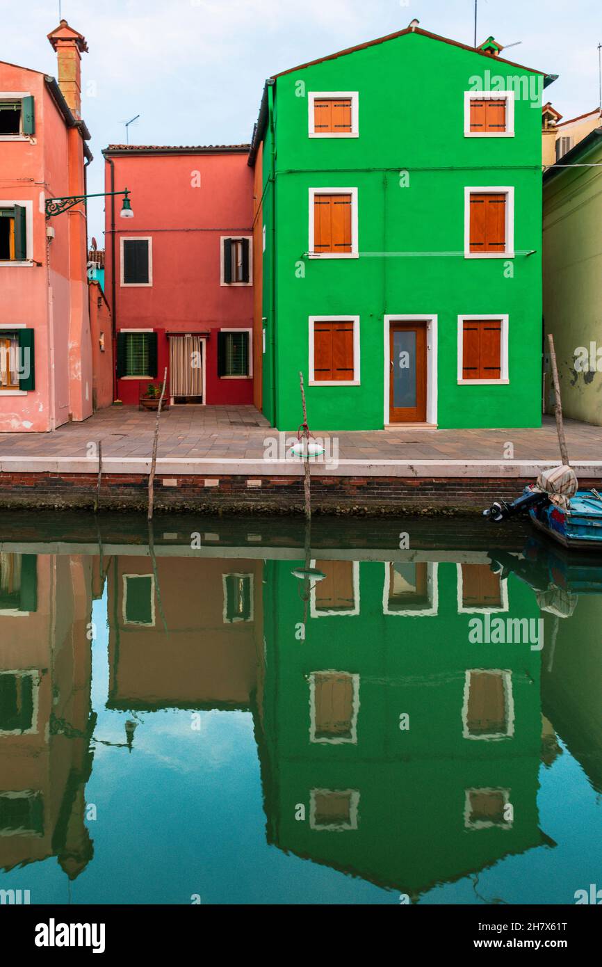 The magical colors of Burano and the Venice lagoon Stock Photo - Alamy