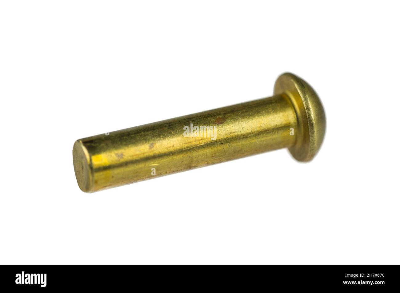Bronze snap-bead rivet isolated on white background Stock Photo - Alamy