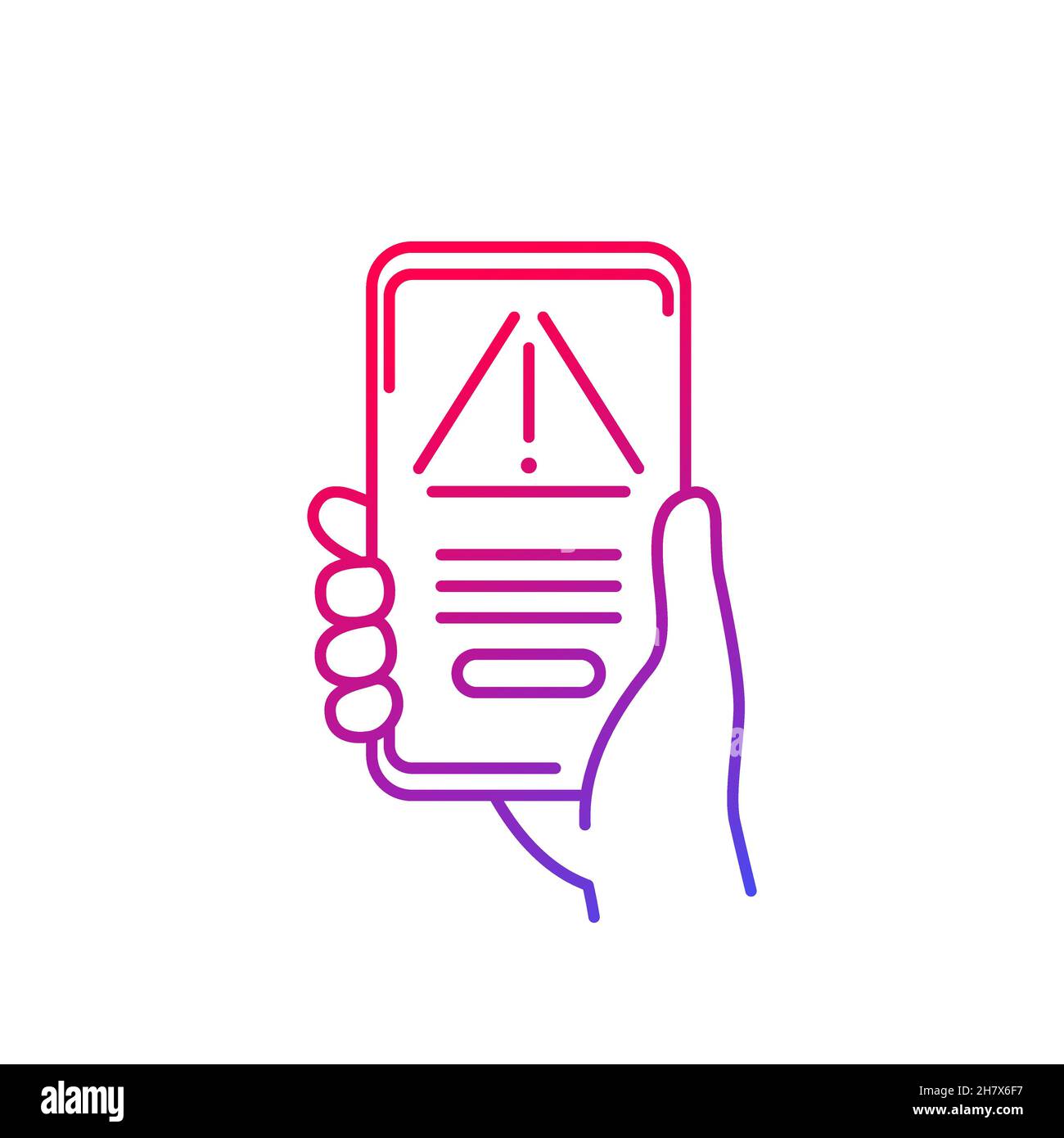 Update smartphone icon outline Stock Vector Images - Alamy