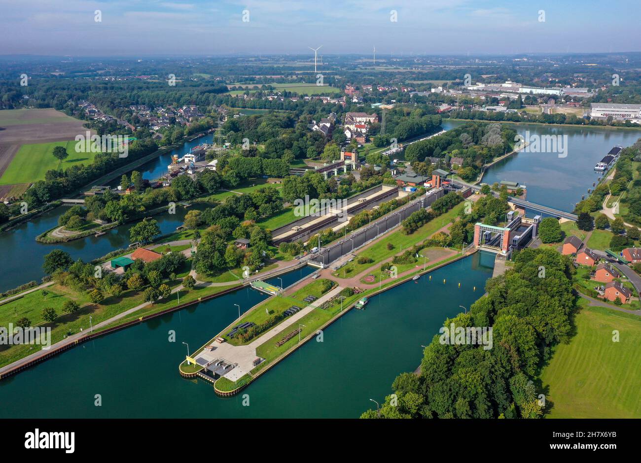 Waltrop, North Rhine-Westphalia, Germany - Waltrop ship lift and lock ...