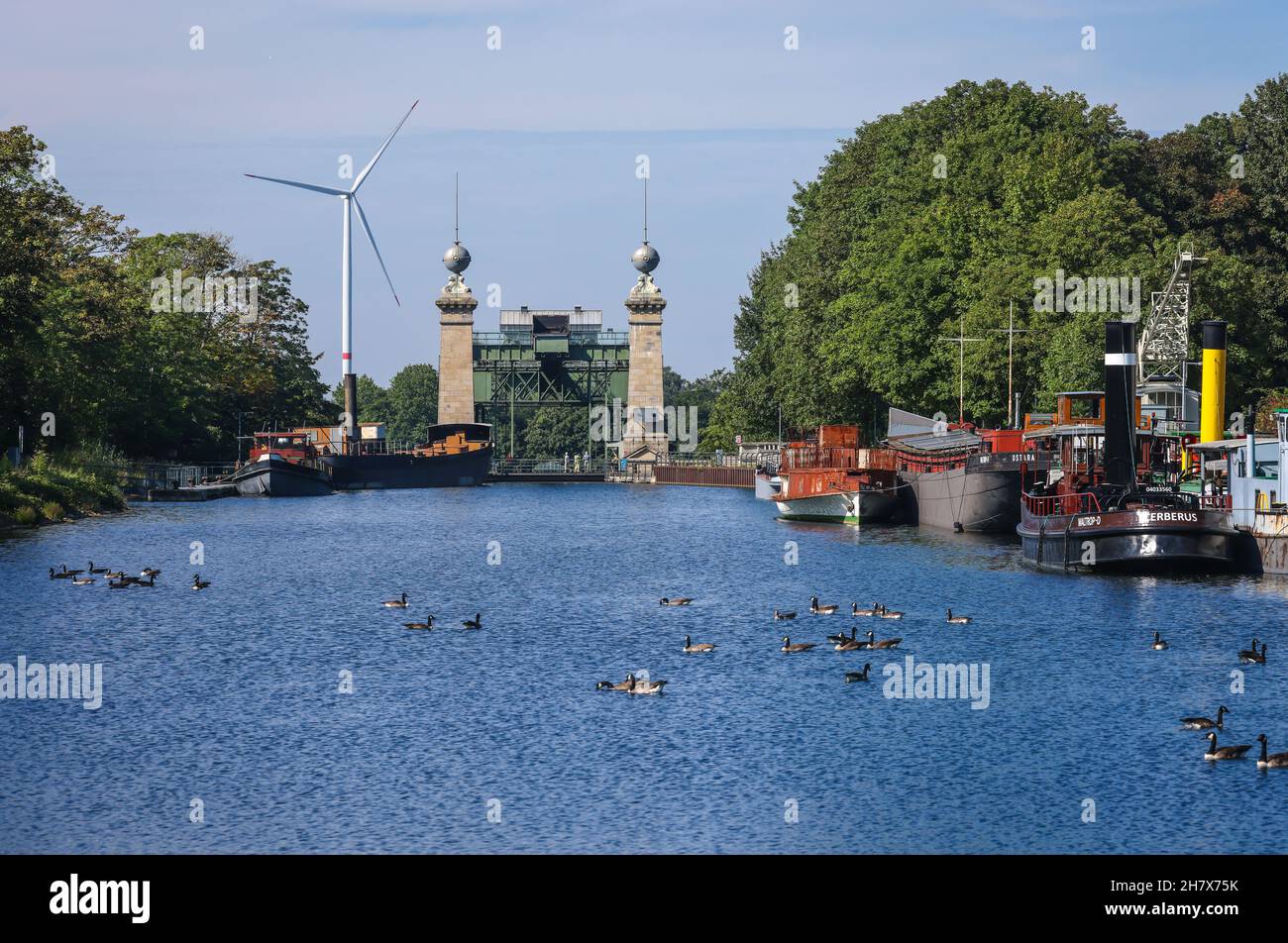 Waltrop, North Rhine-Westphalia, Germany - Ship lift and lock park ...