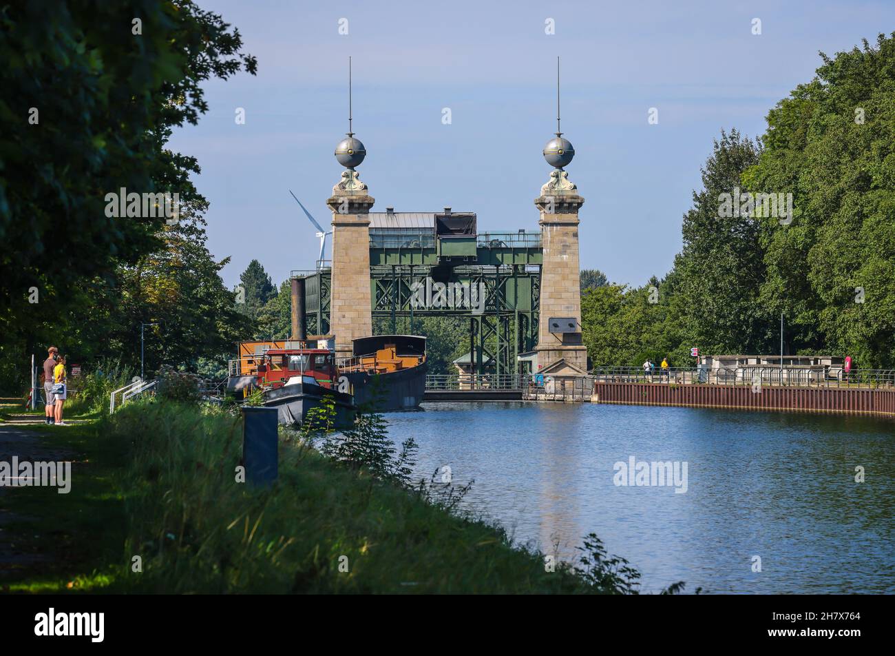 Waltrop, North Rhine-Westphalia, Germany - Ship lift and lock park ...