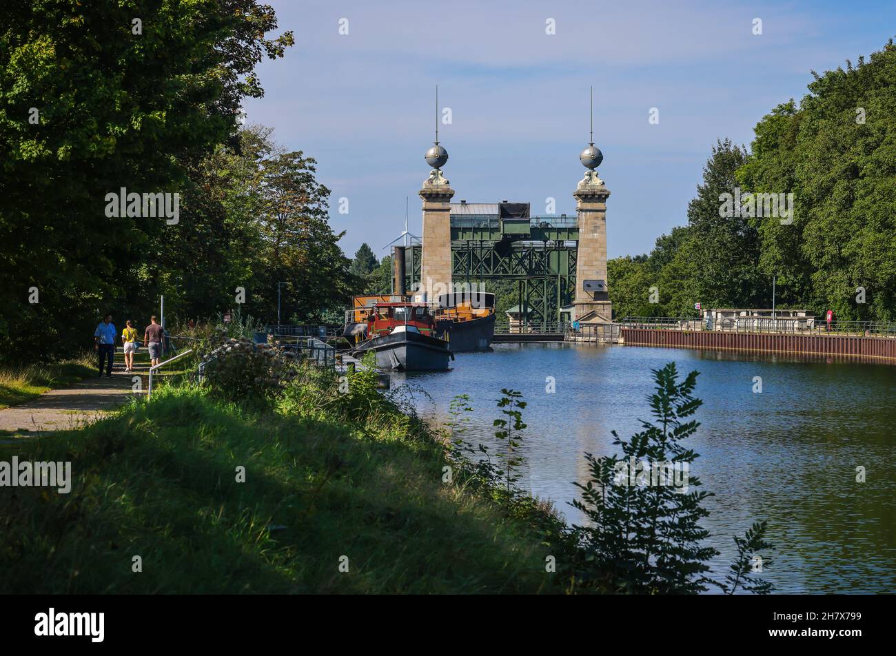 Waltrop, North Rhine-Westphalia, Germany - Ship lift and lock park ...