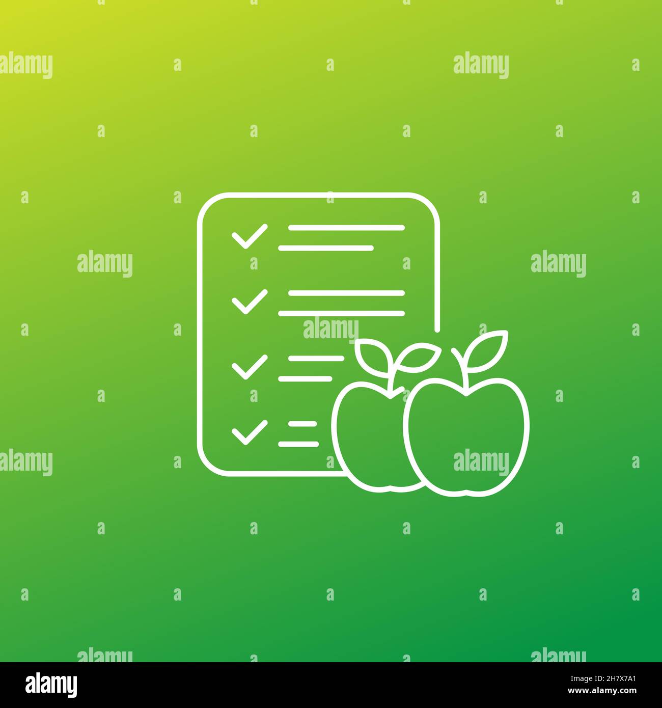 diet plan line icon for web, vector Stock Vector Image & Art - Alamy