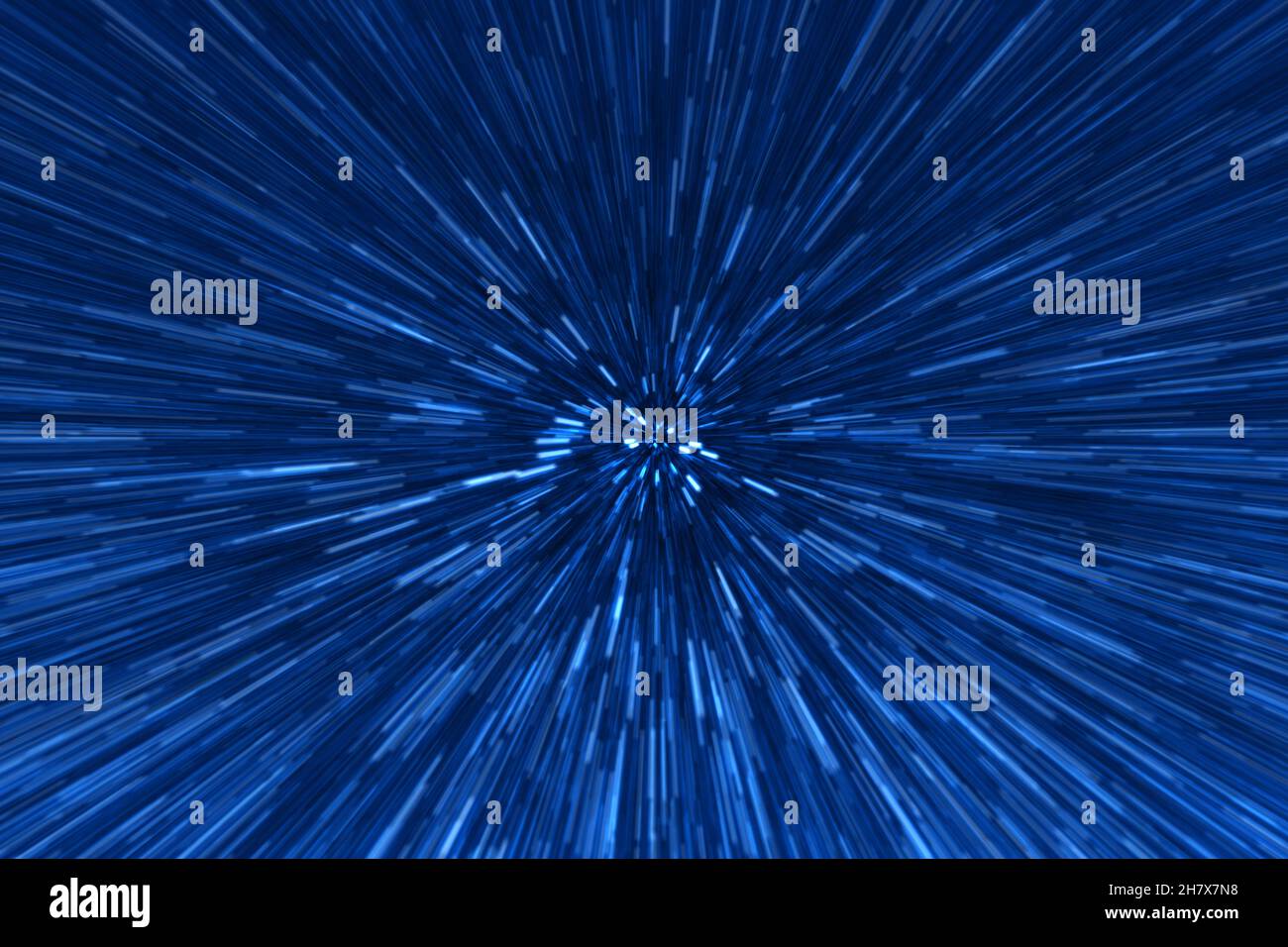 Blurred blue zoom perspective background. Abstract soft explosion ...